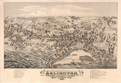 Historic Map - Arlington, MA - 1884 | World Maps Online