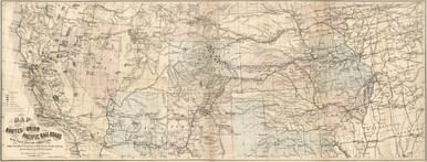Western United States Vintage Railroad Map Print - Pike's Peak to ...