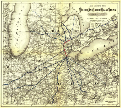 Historic Railroad Map of the Midwest - 1881 - G.W. & C.B. Colton & Co ...