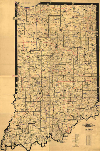 Historic Railroad Map of Indiana - 1898 | World Maps Online