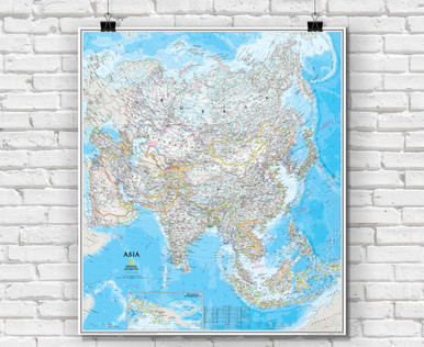National Geographic Asia Classic Political Wall Map | World Maps Online