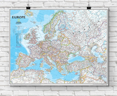 Classic Europe Map Wall Europe Wall Maps Geographica