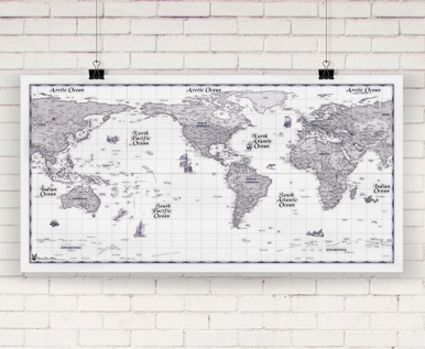 Blue Ink World Political Wall Map by Compart Maps | World Maps Online