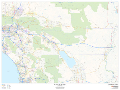 Riverside County, California Wall Map