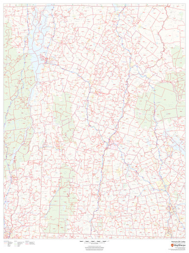 Vermont ZIP Code Map