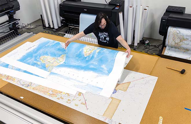 Mercator World Topographic Map Wall Mural | World Maps Online