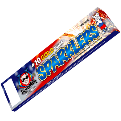 #10 Wire Sparklers - Gold - 1 box - WAZUP Fireworks