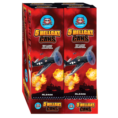 5in Hellcat Cans (60-gram Canisters) (4/24) - WAZUP Fireworks