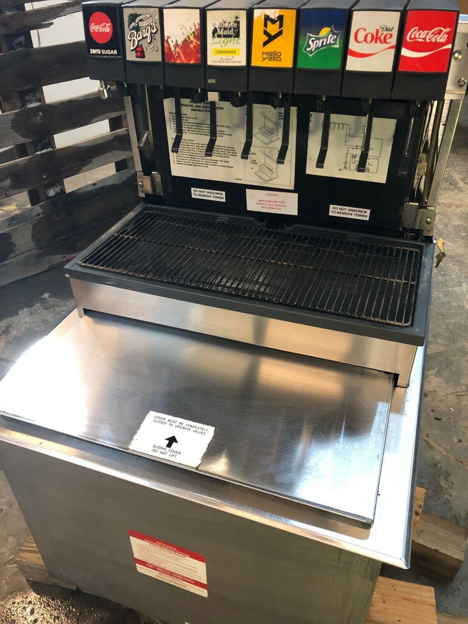 Lancer 2308 Soda Ice Cooled Drop in Dispenser 24" 8 Valve and Ice Bin ...