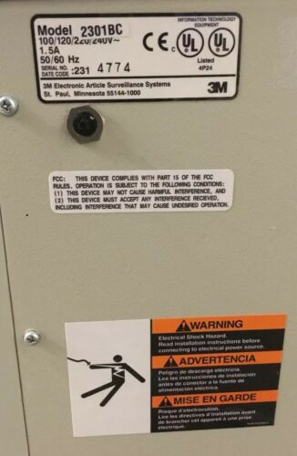 3M Tattle-Tape Library Security System 2301BC