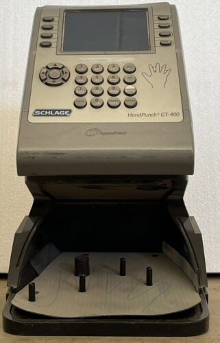 Schlage TimeClock Plus Biometric HandPunch GT400 Time Clock from ...