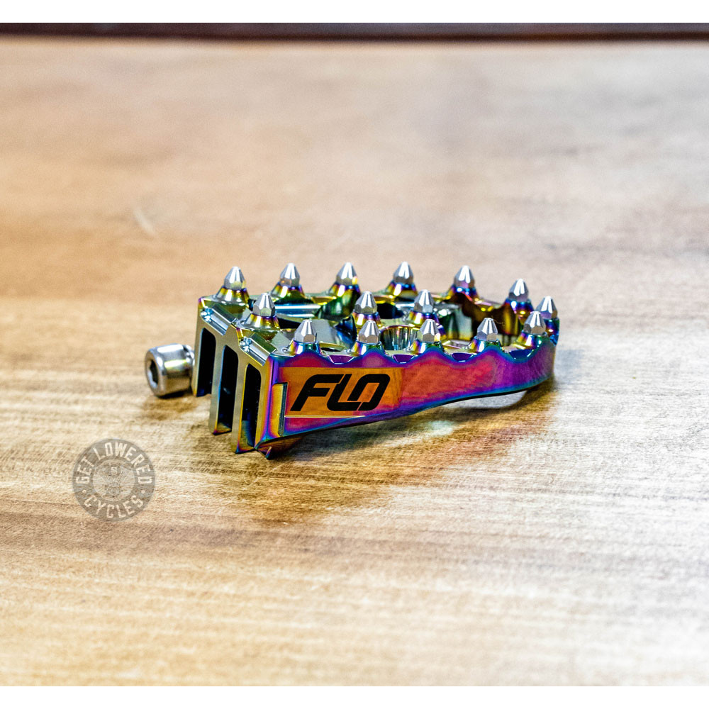 Flo Motorsports V4 Mini Floor Boards Foot Pegs for Harley - Jet Fuel ...