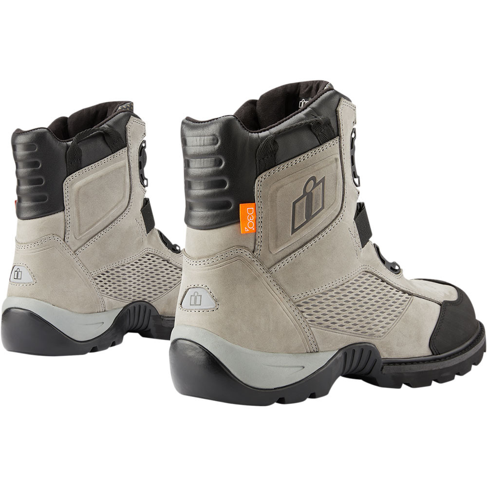 Icon Stormhawk Waterproof Riding Boots - Gray - Get Lowered Cycles