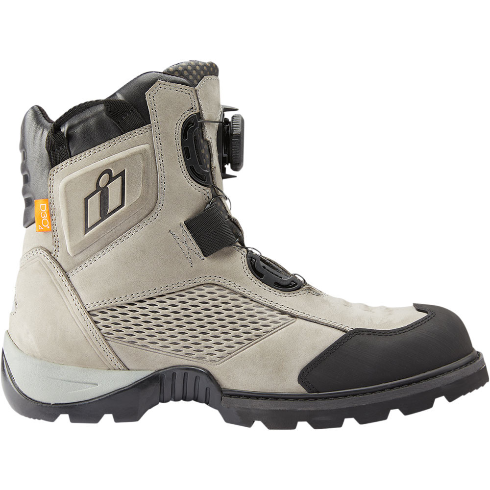 Icon Stormhawk Waterproof Riding Boots - Gray - Get Lowered Cycles