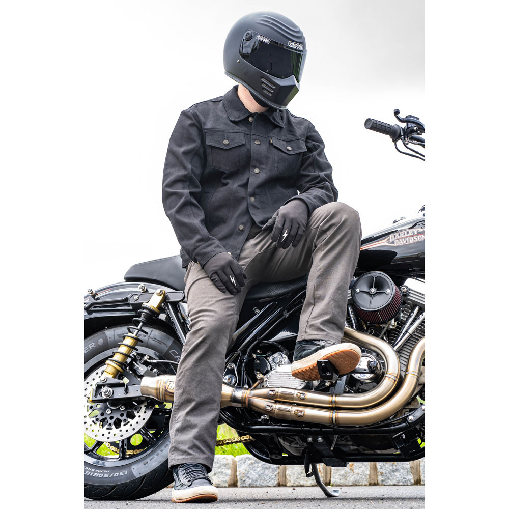 Thrashin Supply Highway V2 Denim Riding Jacket - Black - Get Lowered Cycles