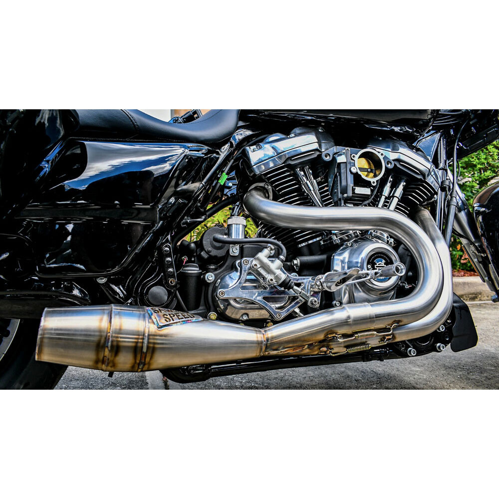 Sawicki Speed Shop Stainless Shorty Cannon Exhaust for Harley FXR ...