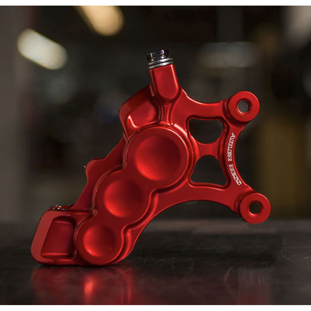 Arlen Ness Six-Piston Differential Bore Front Caliper for Harley - Red ...