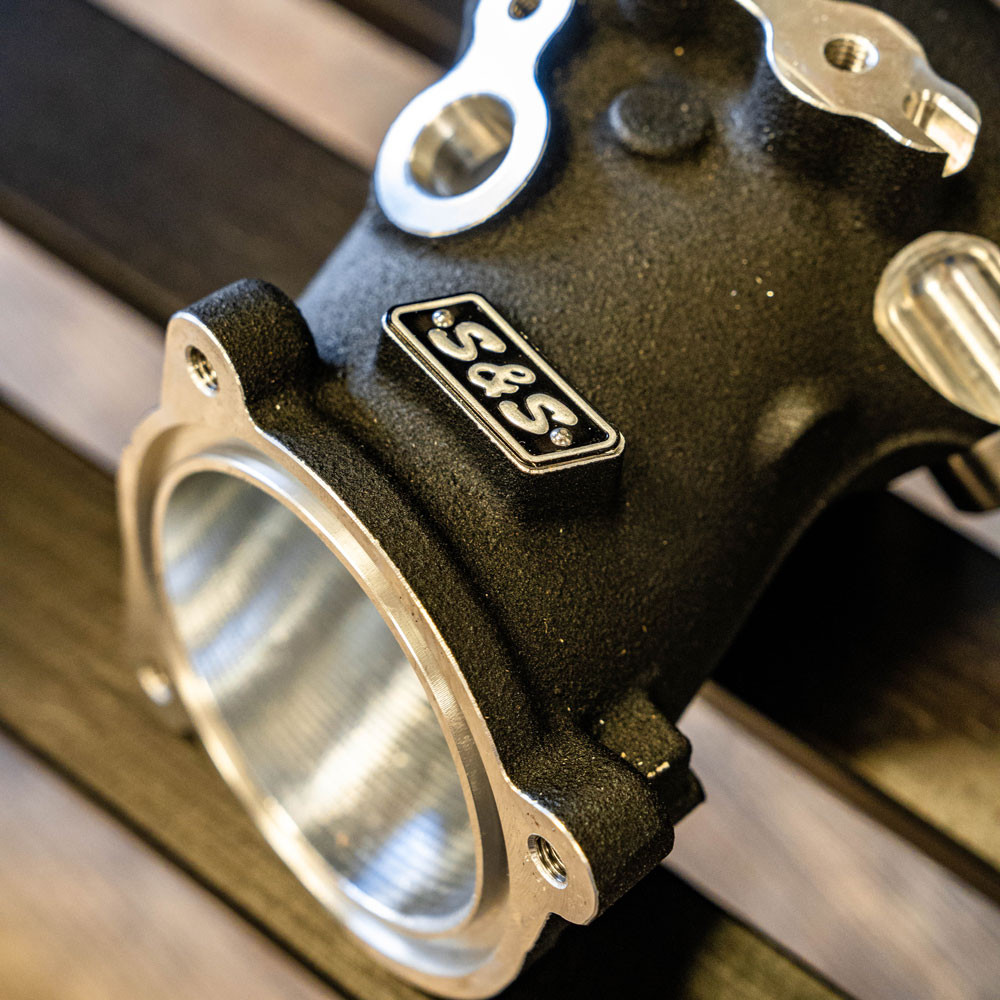 S&S 55mm CNC Ported Performance Manifold for 2017-2023 Harley M8 - 160 ...