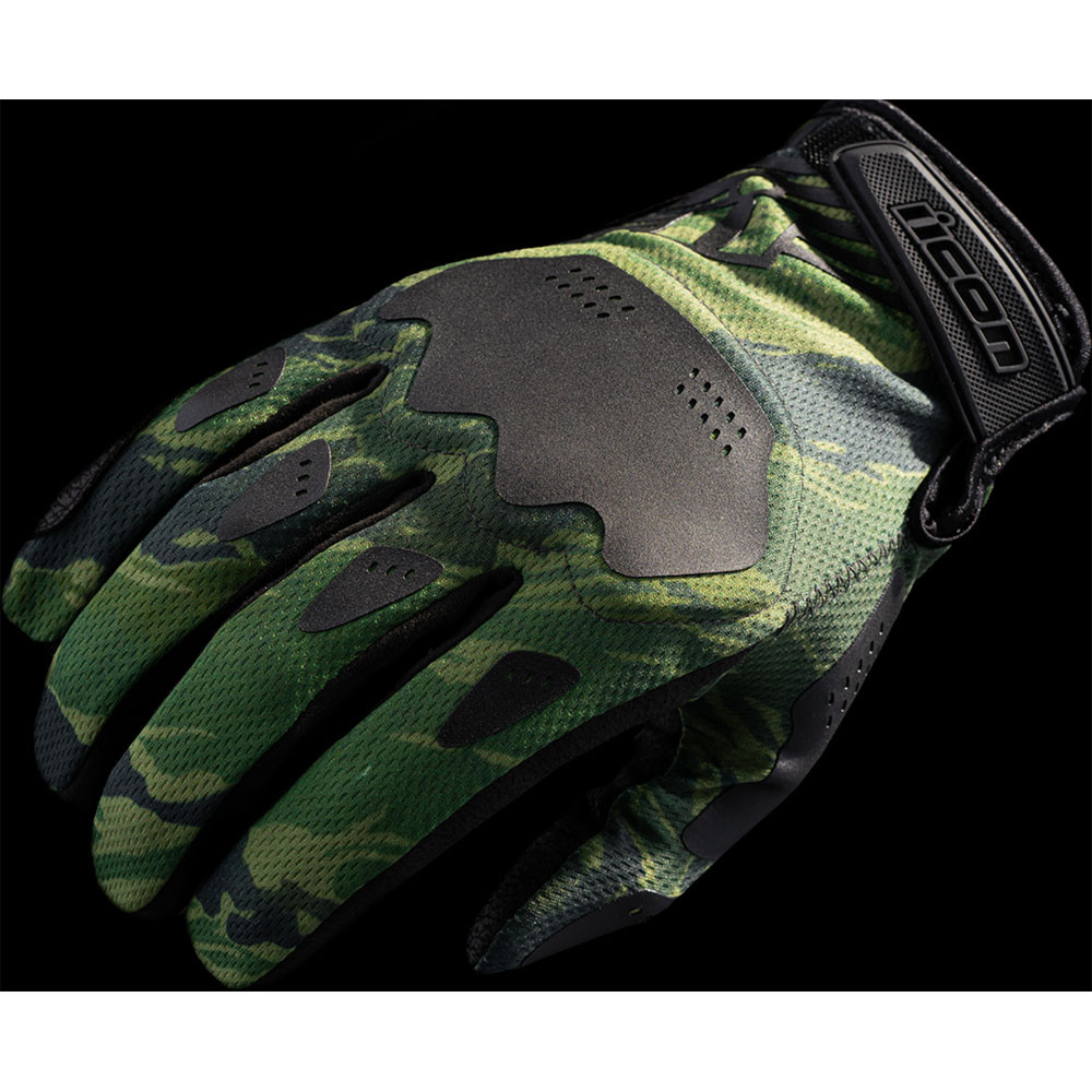 Icon Hooligan Gloves - Tigers Blood Green - Get Lowered Cycles