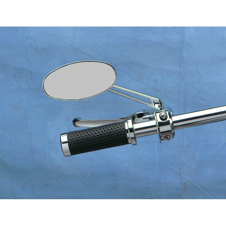 Drag Specialties Stealth II Mirror for Harley - Chrome - Get Lowered Cycles