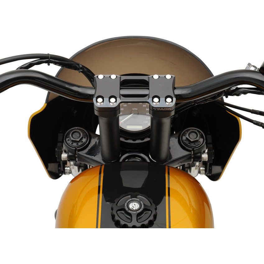 Trask Assault Series Handlebar Risers with Clamp - Get Lowered Cycles