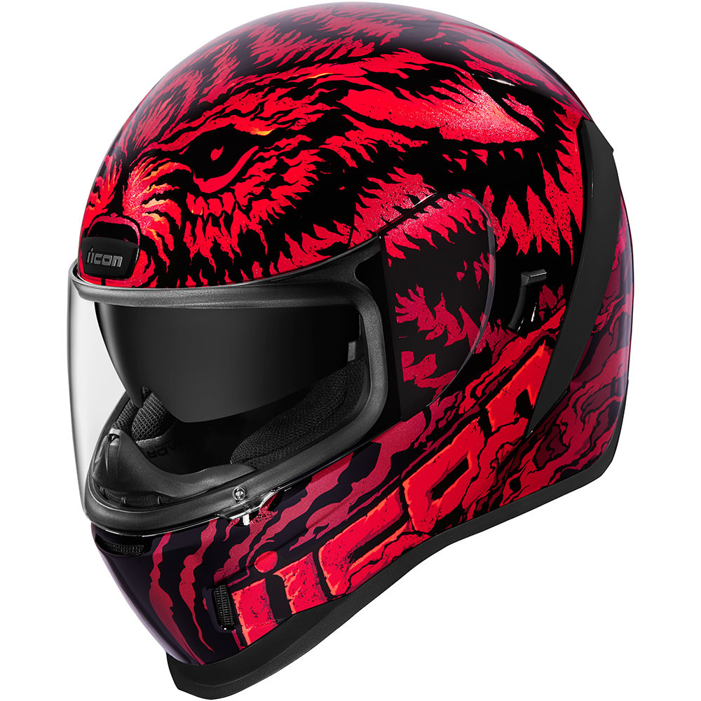 Icon Airform Lycan Red Helmet - Get Lowered Cycles