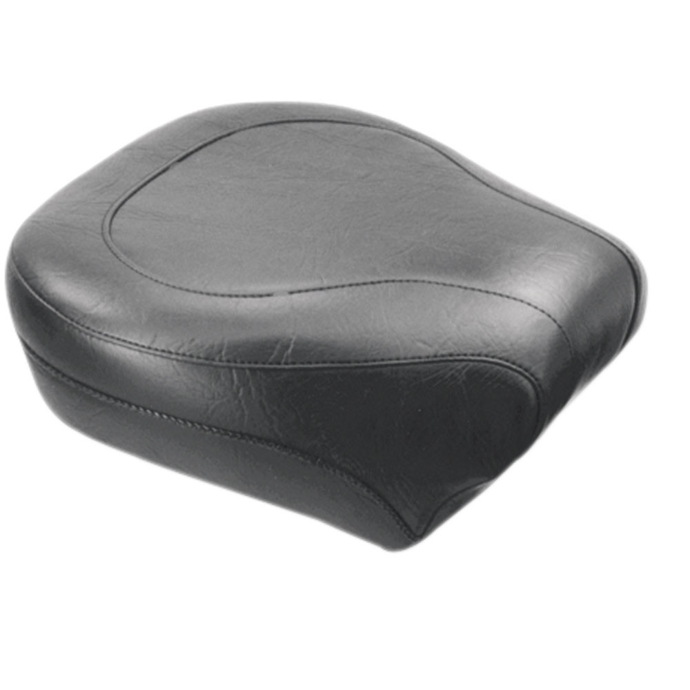 Mustang Black Vintage Wide Rear Seat for 2000-2015 Harley FLSTC/FLSTS ...