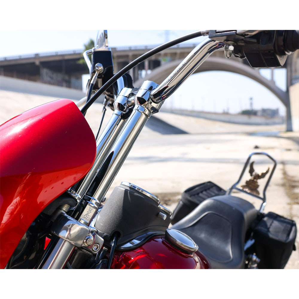 Thrashin Supply 10" Hole Shot Handlebar Risers - Chrome - TSC-1010-3 ...