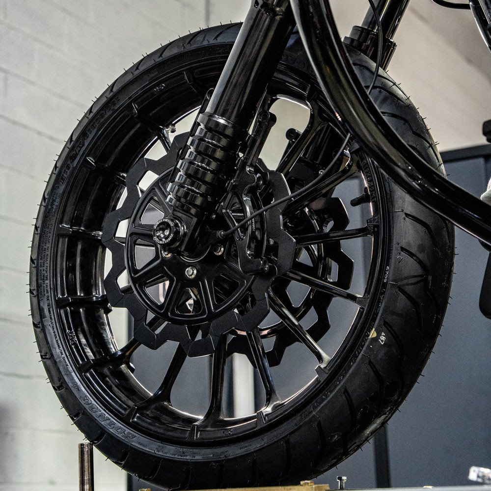 Lyndall Bow-Tie Cut 9-Spoke Rotor for Harley Models - Black - 4102-1133 ...