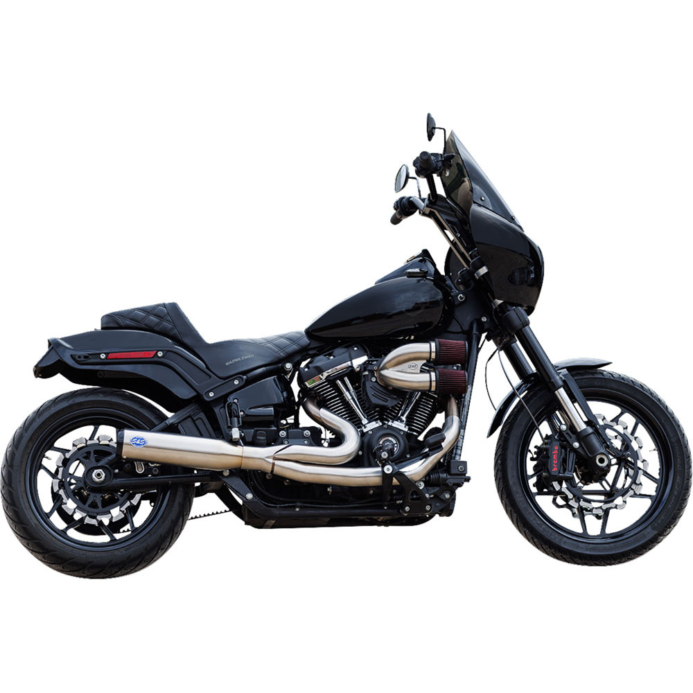 S&S Qualifier 2-1 Race Only Exhaust for 2018-2024 Harley Softail ...