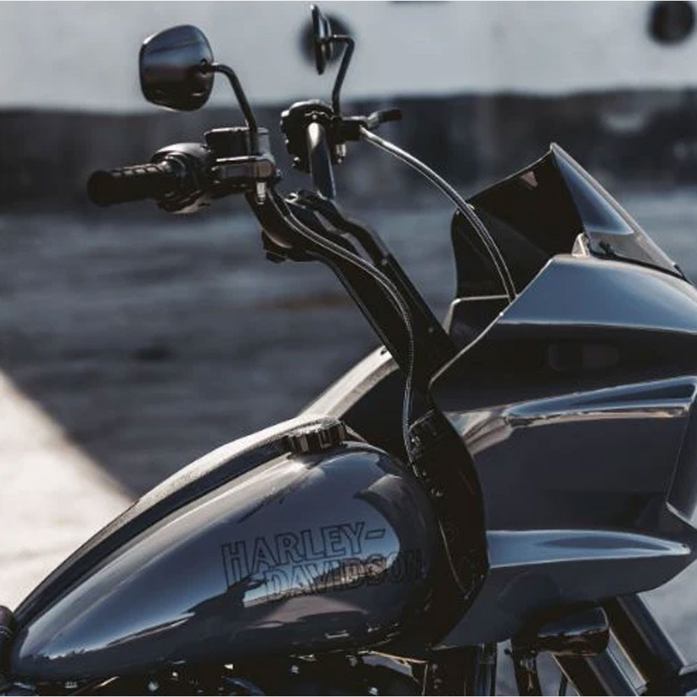 Original Garage OG 10.5" Pull Back Risers for Harley - Get Lowered Cycles