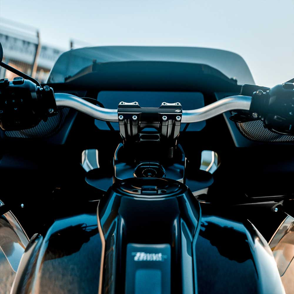 Kraus Titanium KR Low Bend Bars for Harley - Get Lowered Cycles
