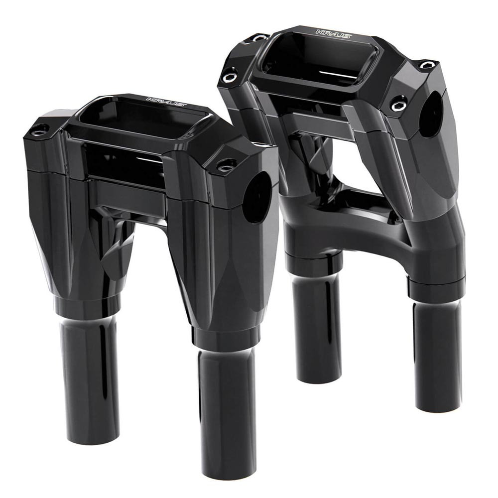 Kraus Core Isolated Handlebar Risers for Harley - Get Lowered Cycles