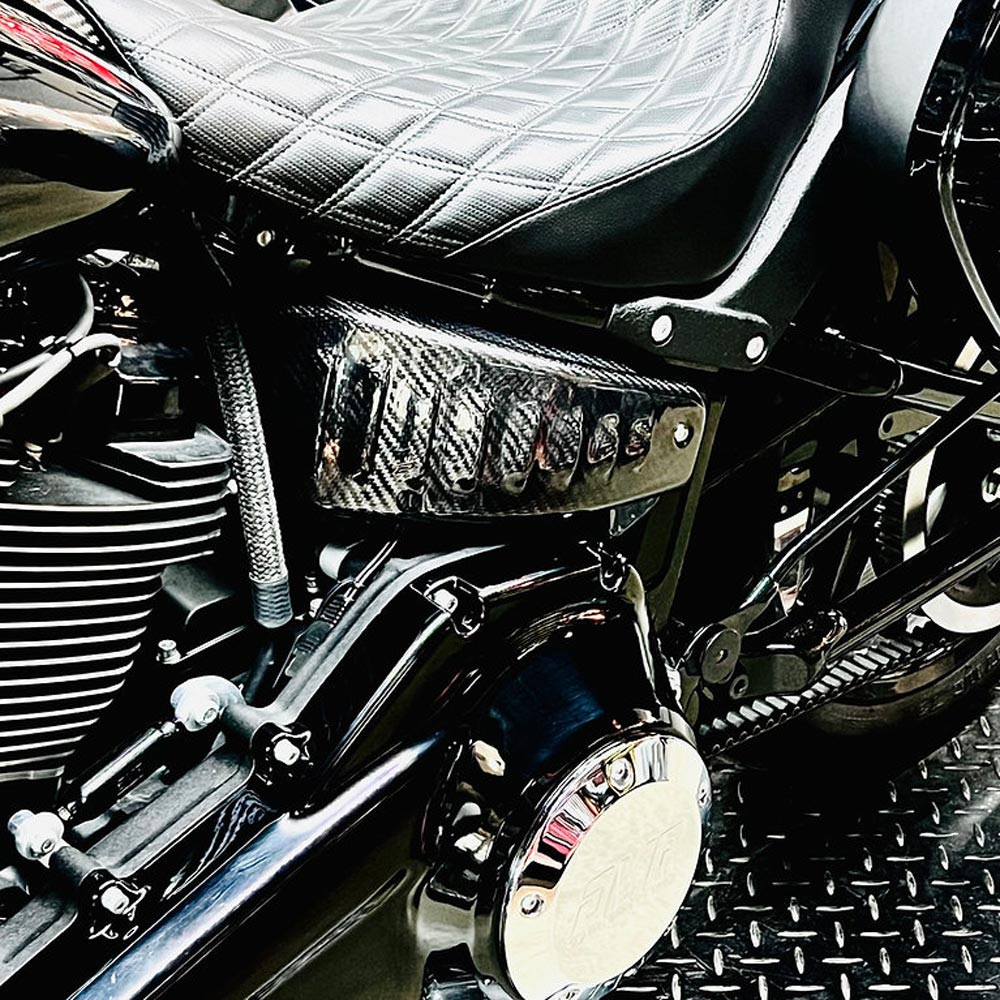 DMR Carbon Fiber Louvered Side Covers for 2018-2024 Harley Softail ...