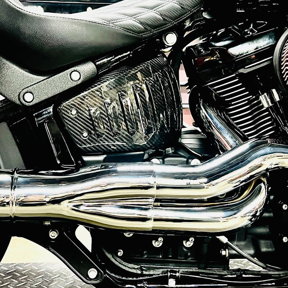 DMR Carbon Fiber Louvered Side Covers for 2018-2024 Harley Softail ...
