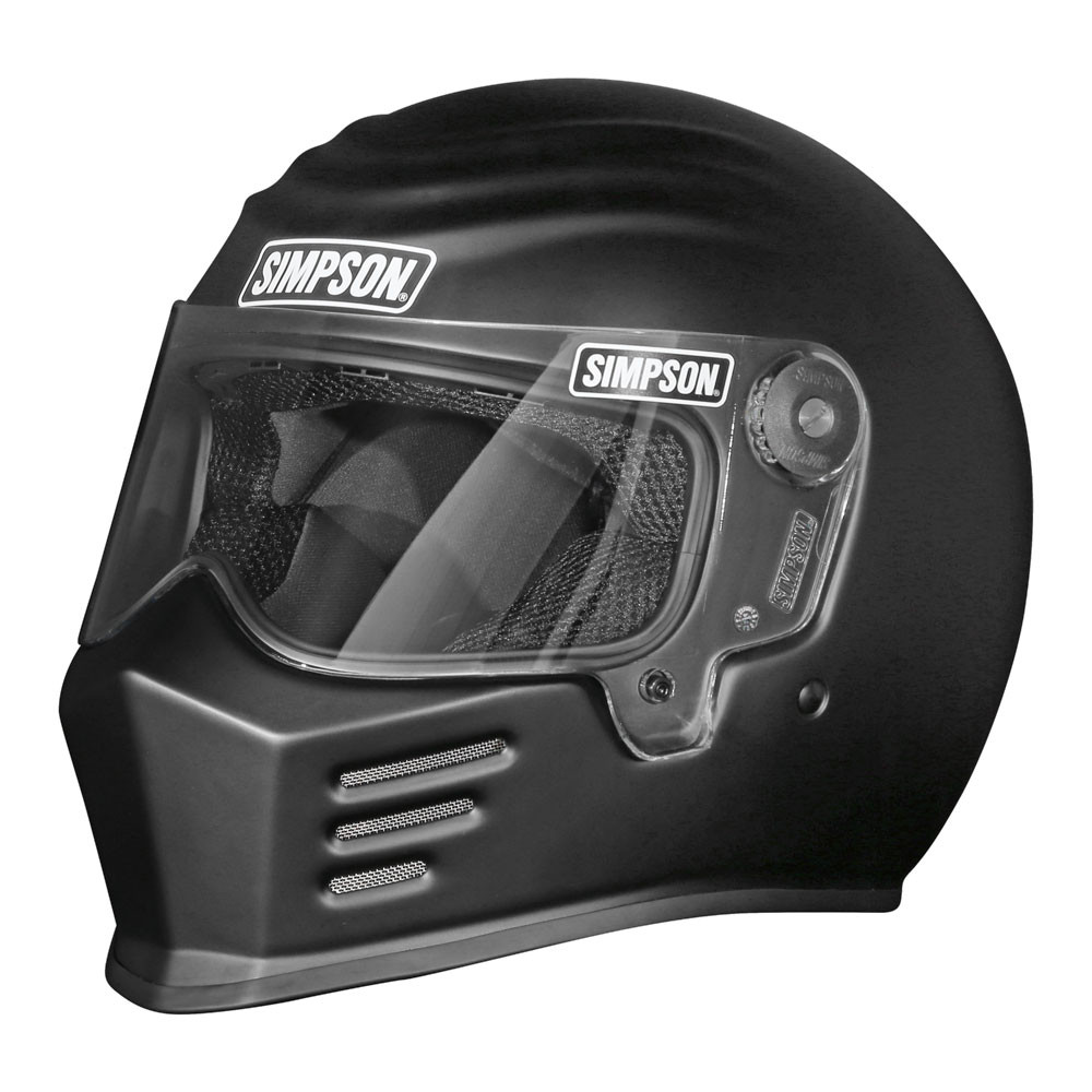 Simpson Outlaw Bandit 3 Motorcycle Helmet - Flat Black - Get Lowered Cycles