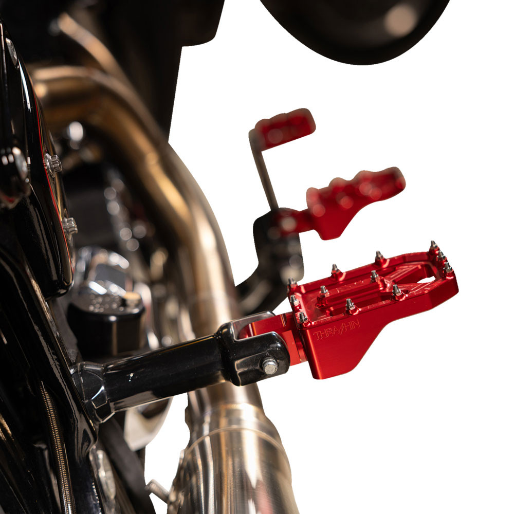 Thrashin Supply Aggressor Foot Pegs for Harley - Red - TSC-2022-2-D ...