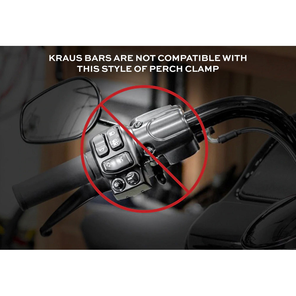 Kraus KR Low Bar – 29″ Width, 2.5″ Pullback Handlebar for Harley-Davidson