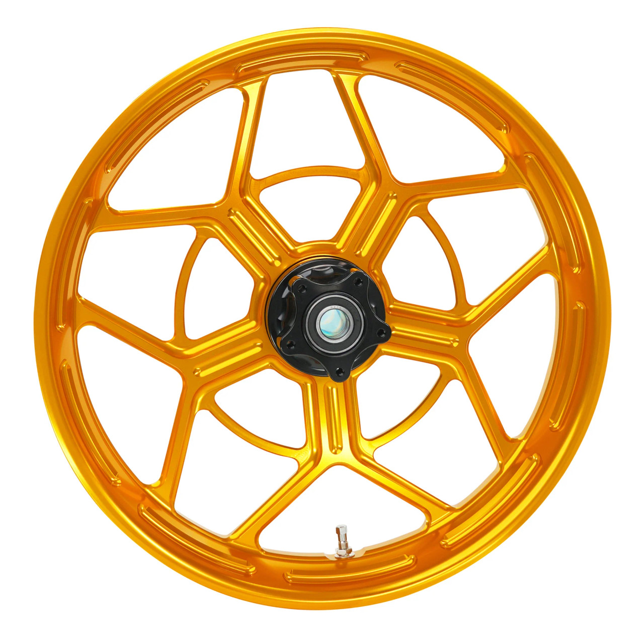 Arlen Ness Speed 5 Forged Wheels Gold – Lightweight 5-Spoke Forged Wheels