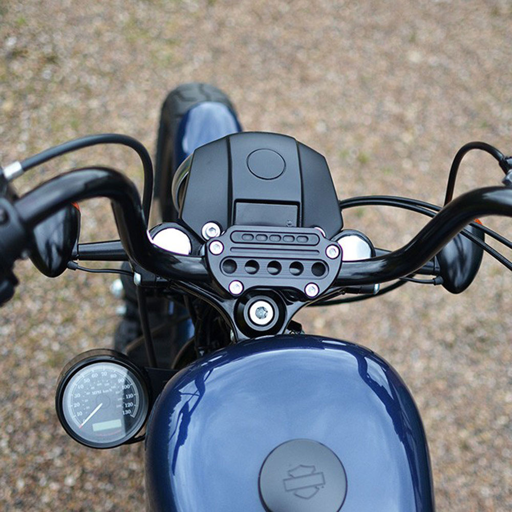 Joker Machine Indicator Light Handlebar Top Clamp for Harley - Black ...