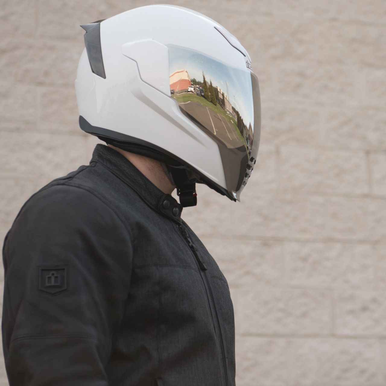 Icon Airflite RST Silver Motorcycle Face Shield 0130 0781 Get Lowered Cycles