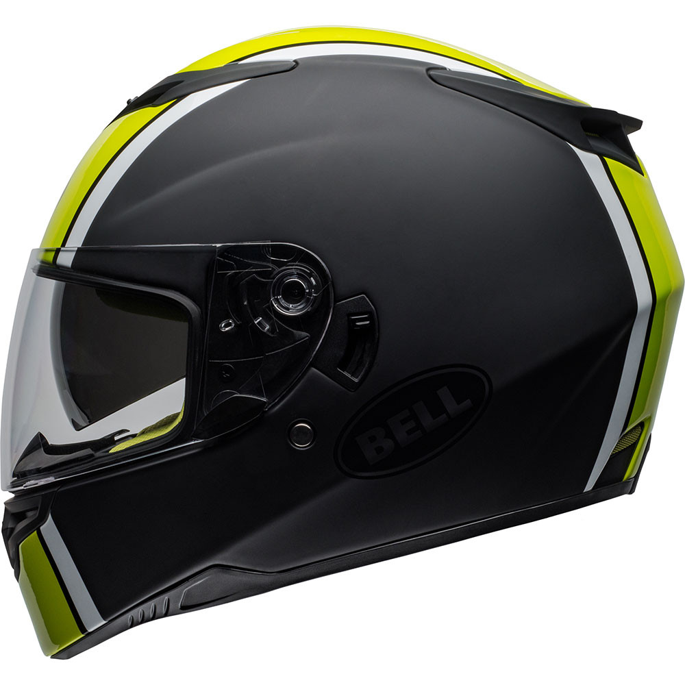 Bell RS-2 Rally Matte/Gloss Black/White/Hi-Viz Yellow Helmet - Get ...