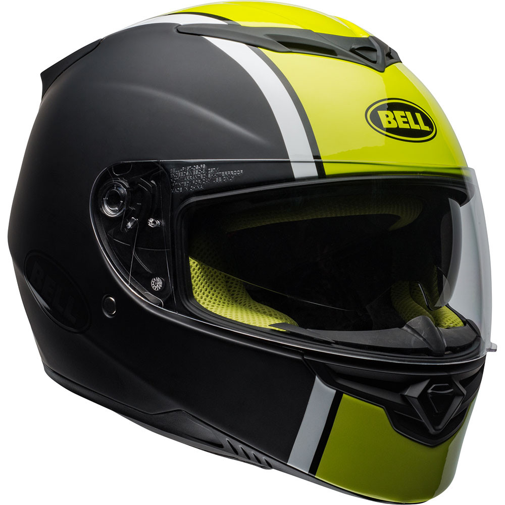 Bell RS-2 Rally Matte/Gloss Black/White/Hi-Viz Yellow Helmet - Get ...