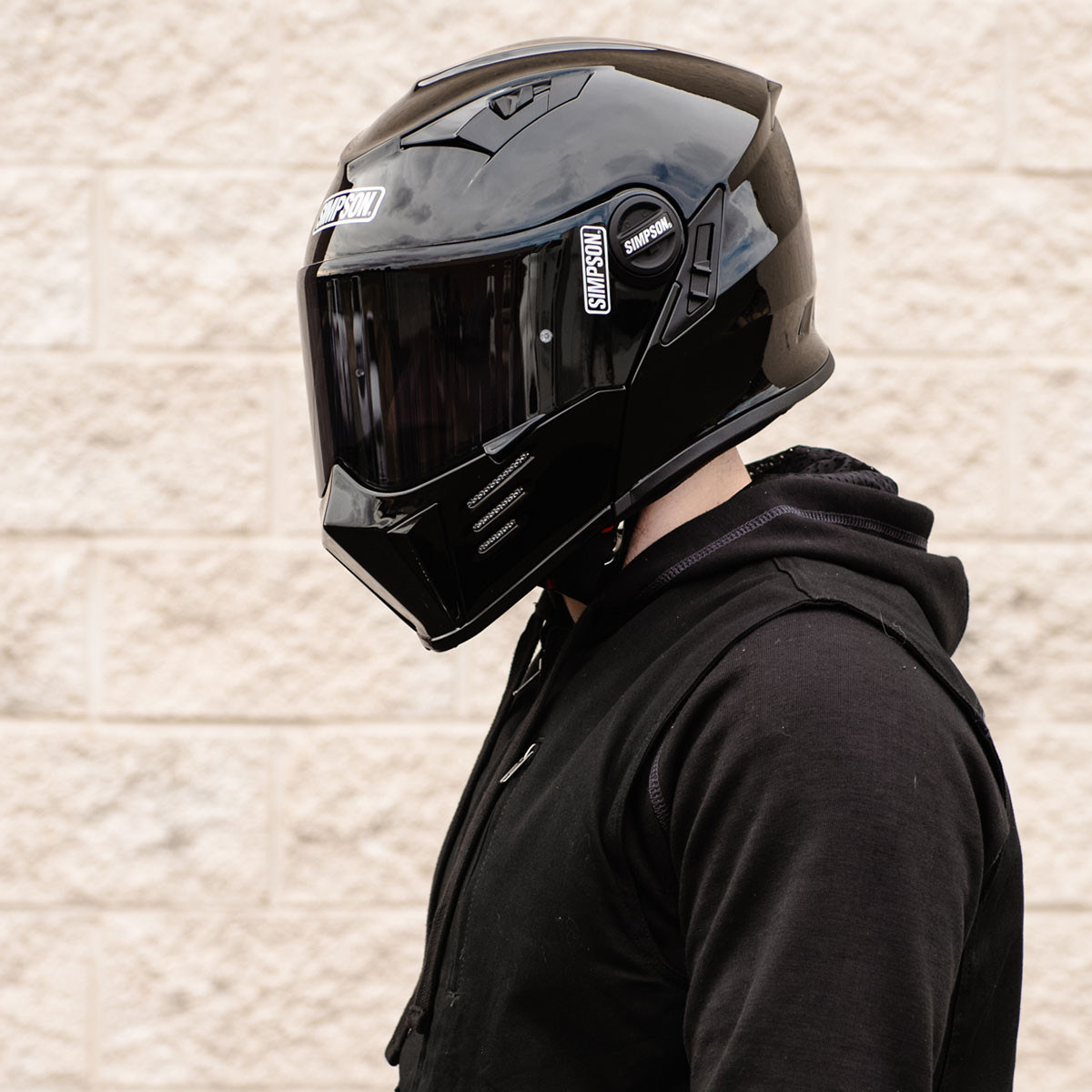 Simpson Helmets - Gloss Black Mod Bandit Helmet - Get Lowered Cycles