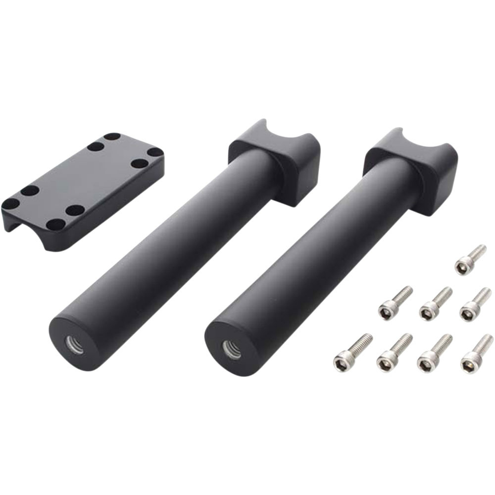 Wild 1 1-1/4" Savage Handlebar Black Riser/Top Clamp Kit 10" Satin ...