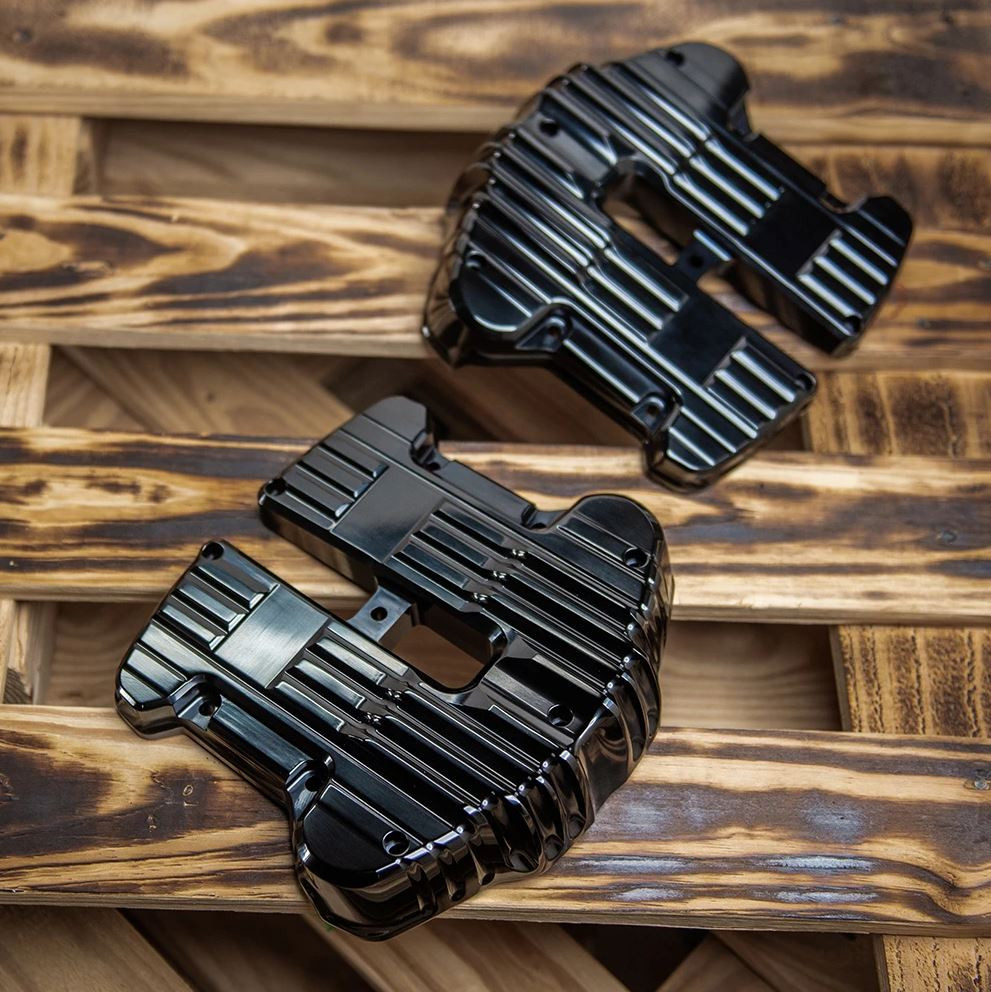 Rough Crafts Rocker Box Covers for 2017-2020 Harley M8 - Black - RC-610 ...