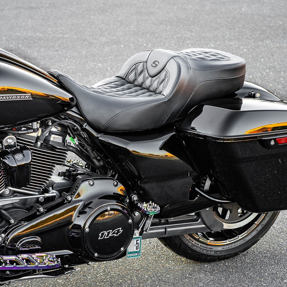 Saddlemen Road Sofa Seat Lattice Stitch for 2008-2023 Harley Touring ...