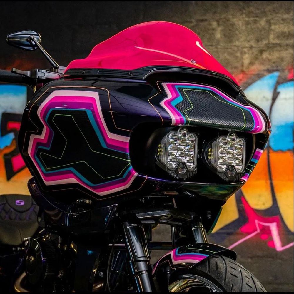 Klock Werks 9" Ice Kolor Flare Windshield for 2015-2022 Harley Road ...