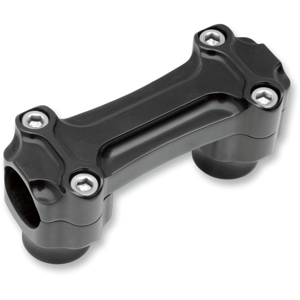Todds Cycle 1" Bone Bar Riser & Clamp Kit for 1" Handlebars - Black ...