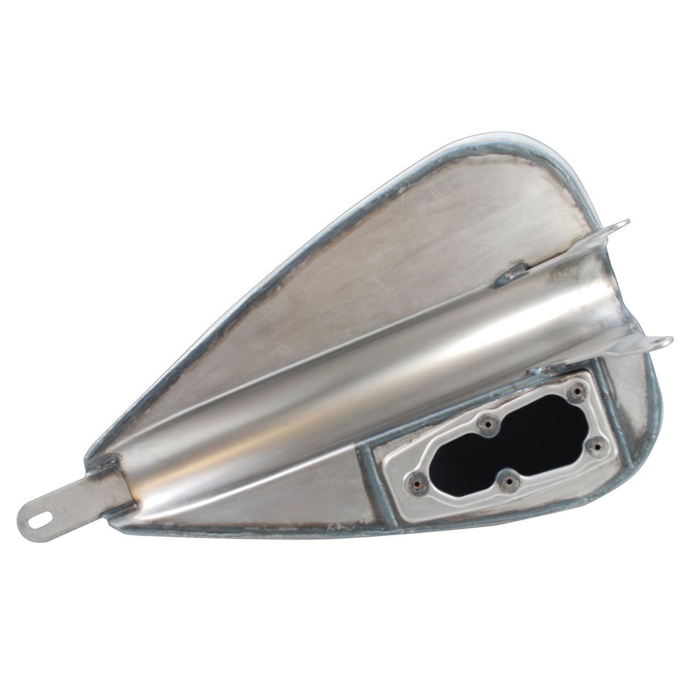 Custom Chrome Lucky Sucker Gas Tank for Harley Softail - Get Lowered Cycles